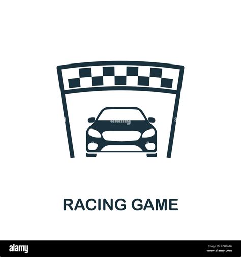 Racing Game Icon Simple Element From Game Development Collection Filled Racing Game Icon For