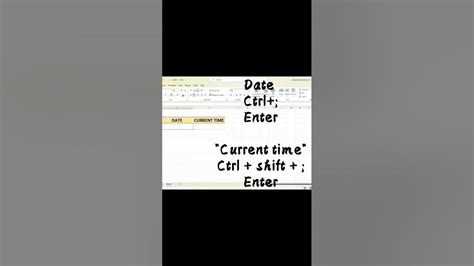 Quickly Enter Date And Time Excel Shortcut Tricks And Tips Excel Exceltutorial Date×hortcut