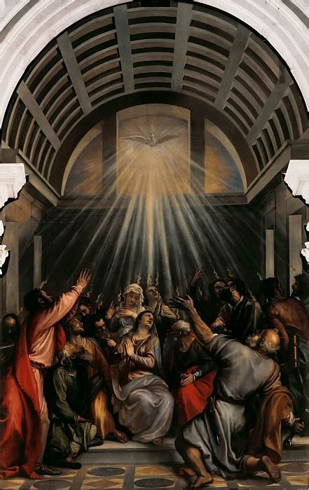 Сошествие Святого Духа на апостолов картина — Тициан Тициано Вечеллио