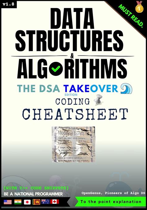 Data Structures And Algorithms Coding Cheatsheet The Dsa Takeover Edition Day