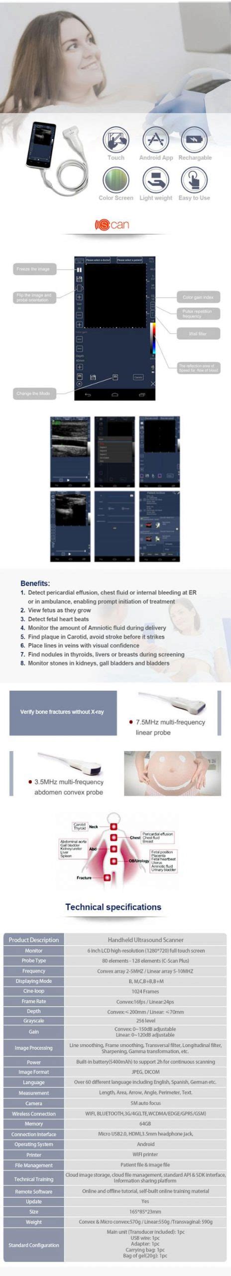 Cscan® Android Ultrasound Scanner Teds Medical