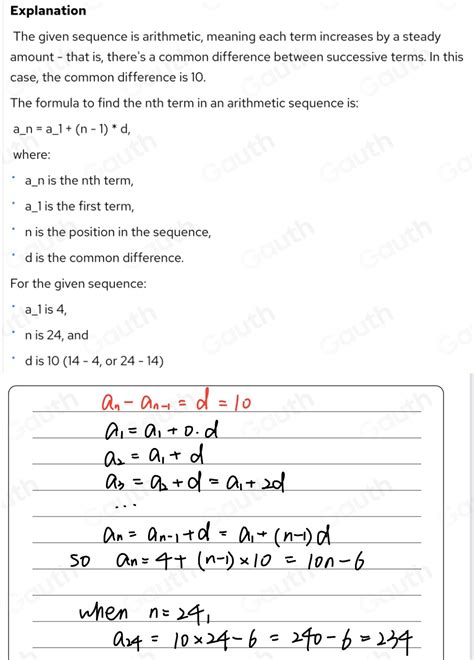 Solved 1 Identify The 24th Term In Each Sequence What Sequence