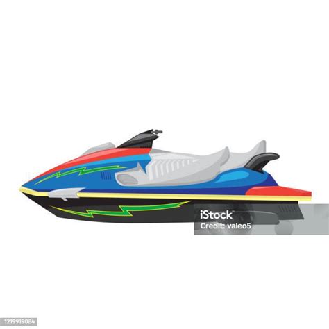 흰색 배경에 고립 된 현대 제트 스키 아이콘 물 교통 플랫 디자인 수상 모터사이클에 대한 스톡 벡터 아트 및 기타 이미지 수상 모터사이클 호수 강 Istock