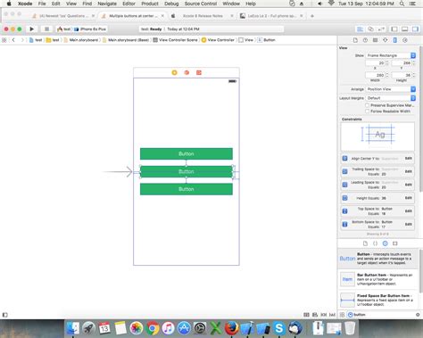 Multiple Buttons At Center Of Screen Vertically With Autolayout In Ios Stack Overflow