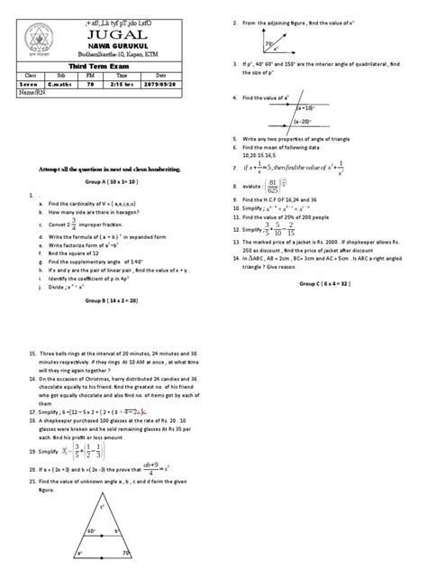 Class 7 Mathematics Download Free Pdf Elementary Geometry Mathematics