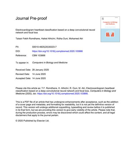 Solution Electrocardiogram Heartbeat Classification Based On A Deep Convolutional Neural