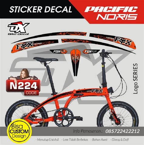 Stiker Decal Sepedah Lipat Pacific Noris 224 Fox Lazada Indonesia