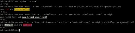 colorizing console output with rainbow ruby gem marcin kulik