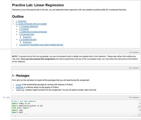 I Am Stuck In Linear Regression Week 2 Practice Lab Supervised Ml Regression And