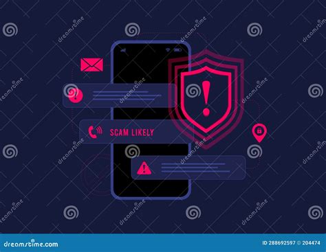 Mobile Fraud Alert Phone Scam Online Warning Spam Distribution Or Malware Spreading Virus