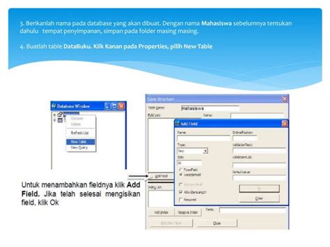 membuat data base pada visual basic 6 0 pptx