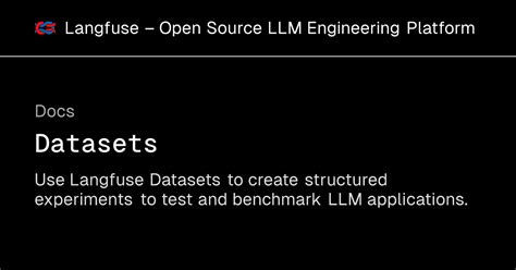 Datasets Langfuse