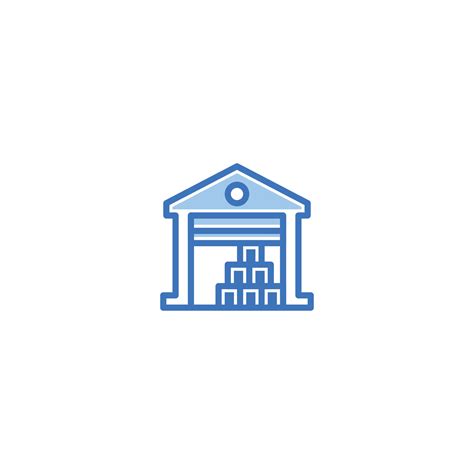 Warehouse Filled Line Icon Linear Style Sign For Mobile Concept And Web Design Outline Vector