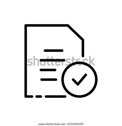 File Checkmark Line Icon Tick Cross Stock Vector Royalty Free 2216346509 Shutterstock