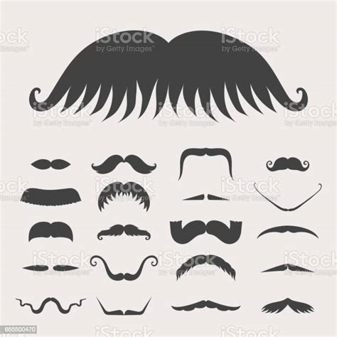 실루엣 벡터 콧수염 머리 Hipster 곱슬 컬렉션 수염이 발사와 신사 기호 패션 성인 인간의 얼굴 준 벡터 일러스트 레이 션 검은색에 대한 스톡 벡터 아트 및 기타 이미지