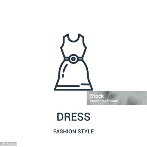패션 스타일 컬렉션에서 드레스 아이콘 벡터 얇은 라인 드레스 개요 아이콘 벡터 일러스트 레이 션입니다 0명에 대한 스톡 벡터 아트 및 기타 이미지 Istock