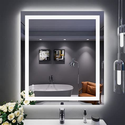 Loaao 32x36 Led Bathroom Mirror With Lights Anti Fog