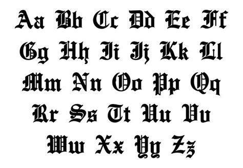 Old English Alphabet Printable