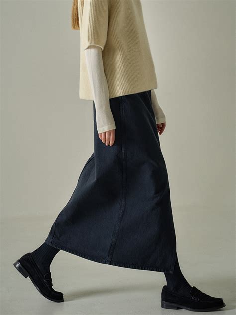 클래식 데님 스커트blue Indigo 감도 깊은 취향 셀렉트샵 29cm