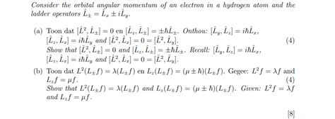 Solved Consider The Orbital Angular Momentum Of An Electron Chegg