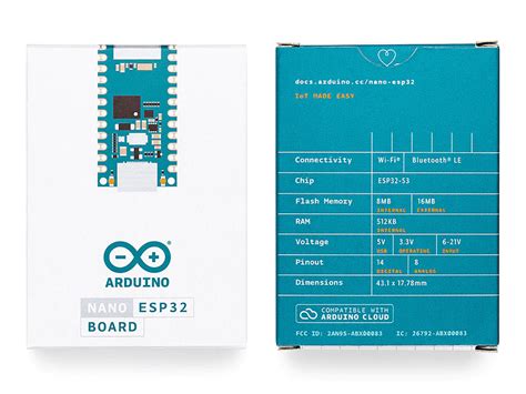 Arduino Nano Esp32 Bez Připájených Pinů Rpishopcz
