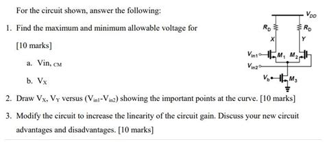 For The Circuit Shown Answer The Following Find Chegg