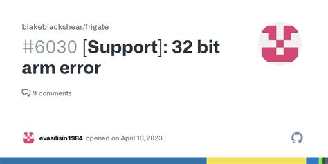Support 32 Bit Arm Error · Issue 6030 · Blakeblackshearfrigate
