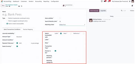 Rule To Match Invoices Bills Odoo Accounting Book