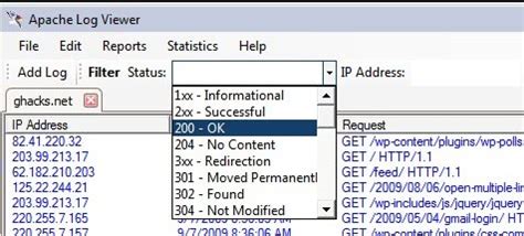Apache Web Log Analyzer GHacks Tech News