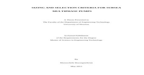 Pdf Sizing And Selection Criteria For Subsea Multiphase Pumps Dokumen Tips
