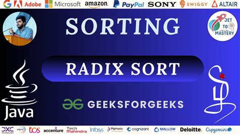 Radix Sort Algorithm Efficient Sorting With Java Dsa Tamil Youtube