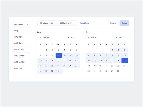 Date Range Picker Designs Themes Templates And Downloadable Graphic