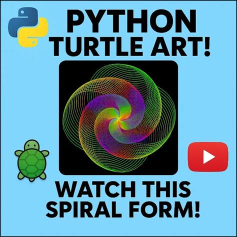 hypnotic color spiral in python 🌀 turtle graphics magic coding