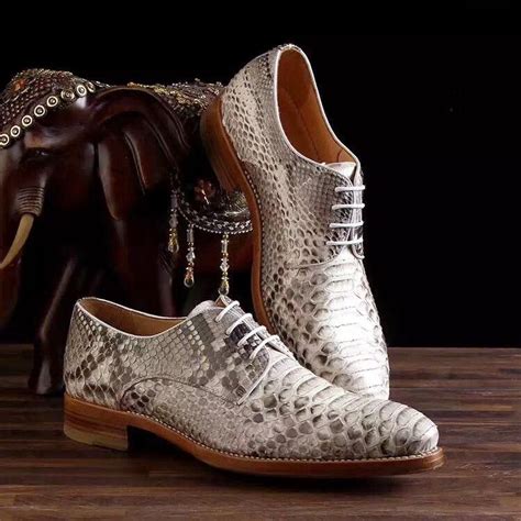 Business Snakeskin Shoes Casual Python Skin Shoes For Men Snake Skin