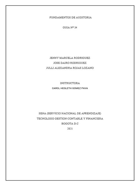 Fundamentos De Auditoria Pdf Auditoría Contralor