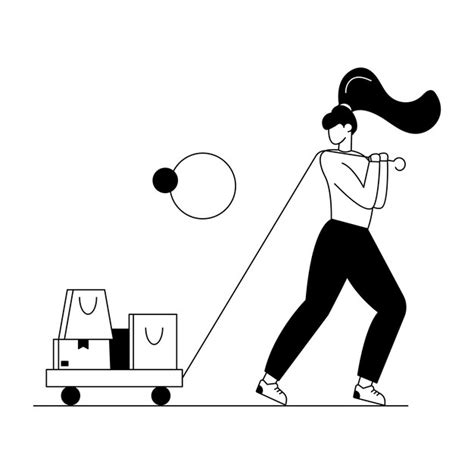 Pulling Cart Vectors And Illustrations For Free Download