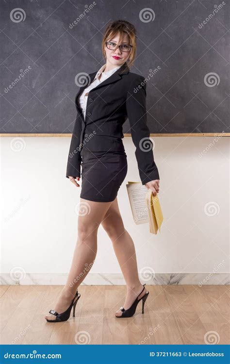 Professeur Sexy Image Stock Image Du Beau Mod Le Languettes