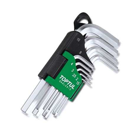 ست 9 عددی آچار آلن کوتاه 6 گوش تاپ تول Toptul در فروشگاه آیویل با قیمت