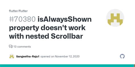Isalwaysshown Property Doesnt Work With Nested Scrollbar · Issue