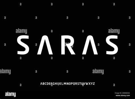 Modern Abstract Futuristic Alphabet Display Font Vector Illustration Stock Vector Image And Art