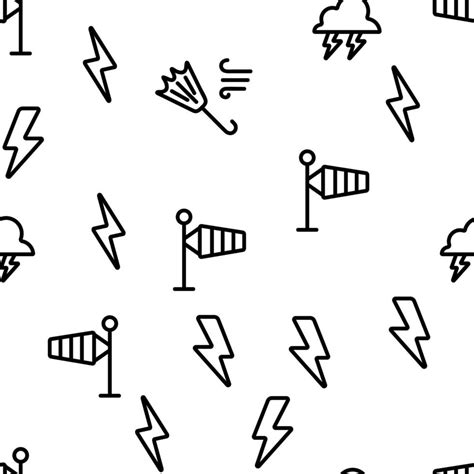 Thunder And Lightning Vector Seamless Pattern 10328804 Vector Art At