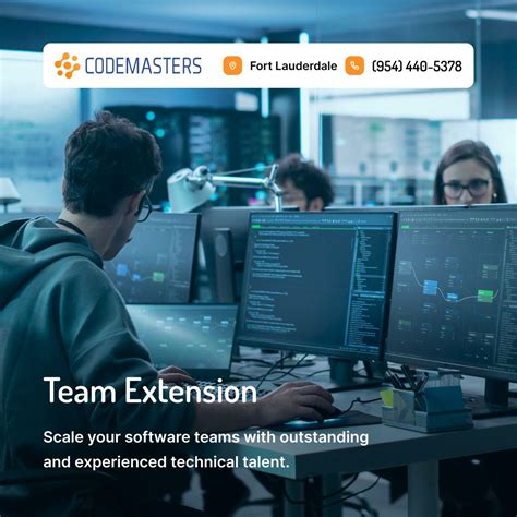 Codemasters International Offers A Team Extension Service That Provides Codemasters