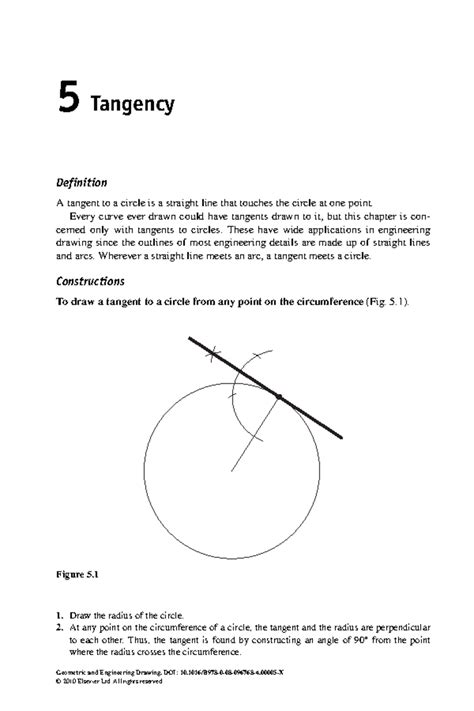 2g Tangency Notes 1 Constructing Tangents In Engineering Drawing