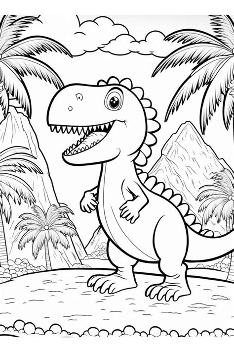 Groovy Dinos Coloring Pages Dinosaur Coloring Pages Adult Coloring