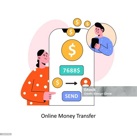 온라인 송금 플랫 스타일 디자인 벡터 일러스트 레이 션입니다 스톡 일러스트레이션 이체에 대한 스톡 벡터 아트 및 기타 이미지 이체 벡터 Brand Name