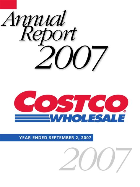 Costco 2007 Annual Report Summary Pdf Costco Retail