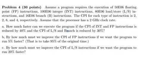 Solved Problem 4 30 Points Assume A Program Requires The