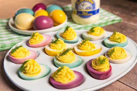 Egg Citing Colors Making Naturally Dyed Deviled Eggs Blue Plate
