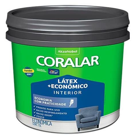 Tinta Latex Coralar Mais Econômica Interior 15 Litros Branco 5849259