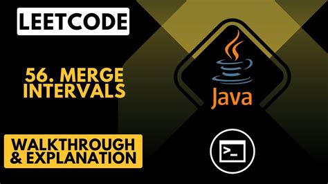 Leetcode 56 Merge Intervals Java Youtube
